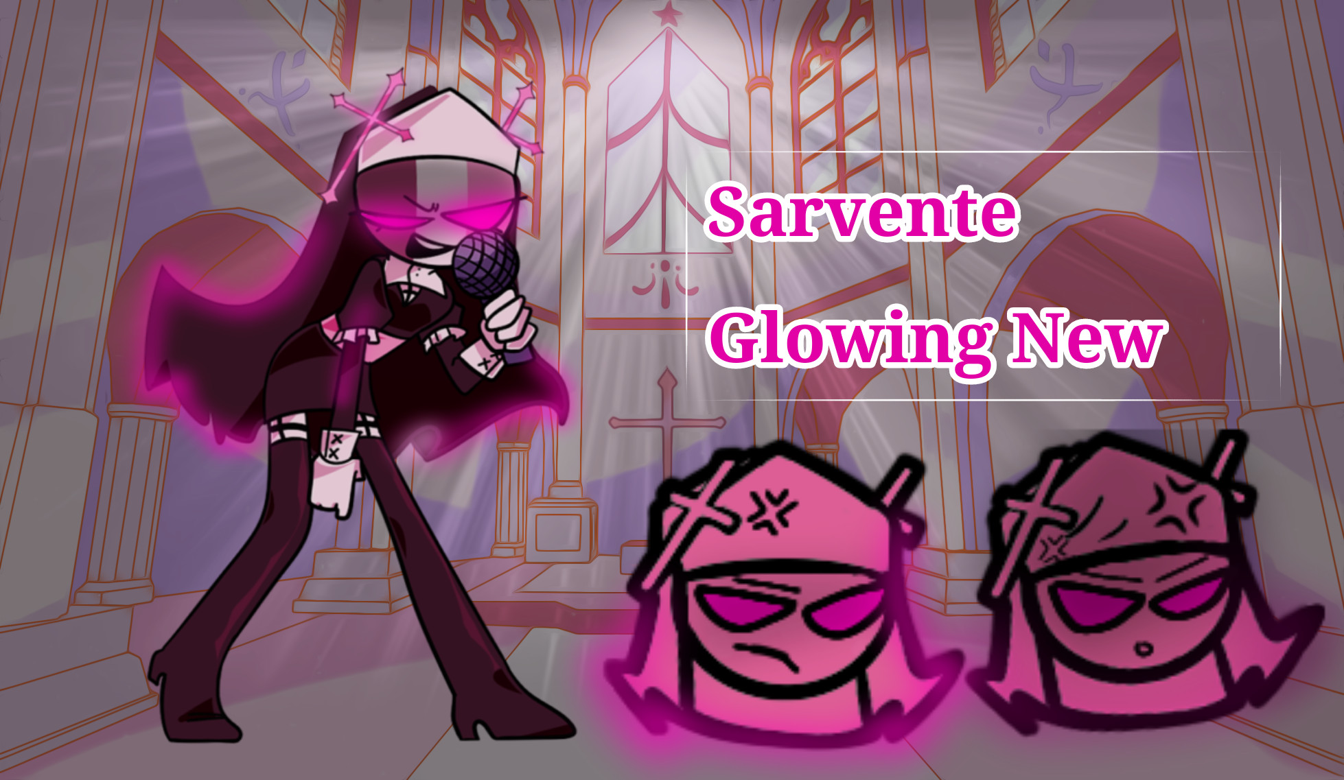New Sarvente Dark Glowing Modding Tool for Friday Night Funkin' | FNF ...