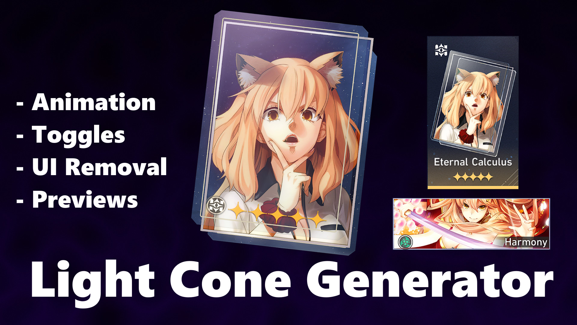 Light Cone Generator Modding Tool for Honkai Star Rail | HSR Modding Tools