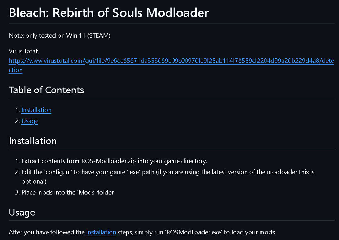 Rebirth of Souls Modloader Modding Tool for Bleach: Rebirth of Souls ...
