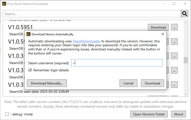 Pizza Tower Version Downloader Modding Tool for Pizza Tower | PT Modding Tools