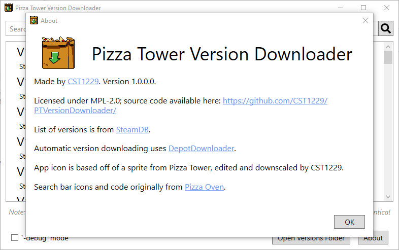 Pizza Tower Version Downloader Modding Tool for Pizza Tower | PT Modding Tools