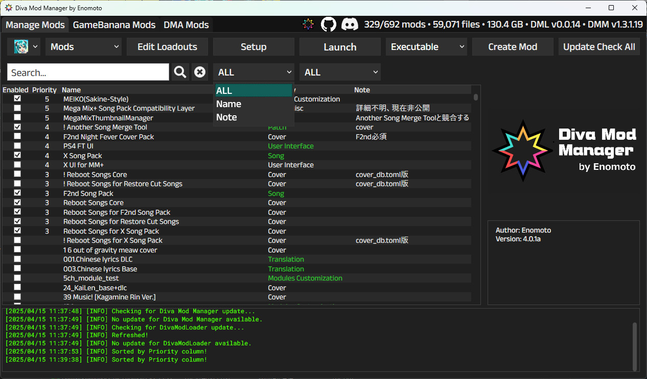 DivaModManager by Enomoto v1.3.1.33 Modding Tool for Hatsune Miku ...
