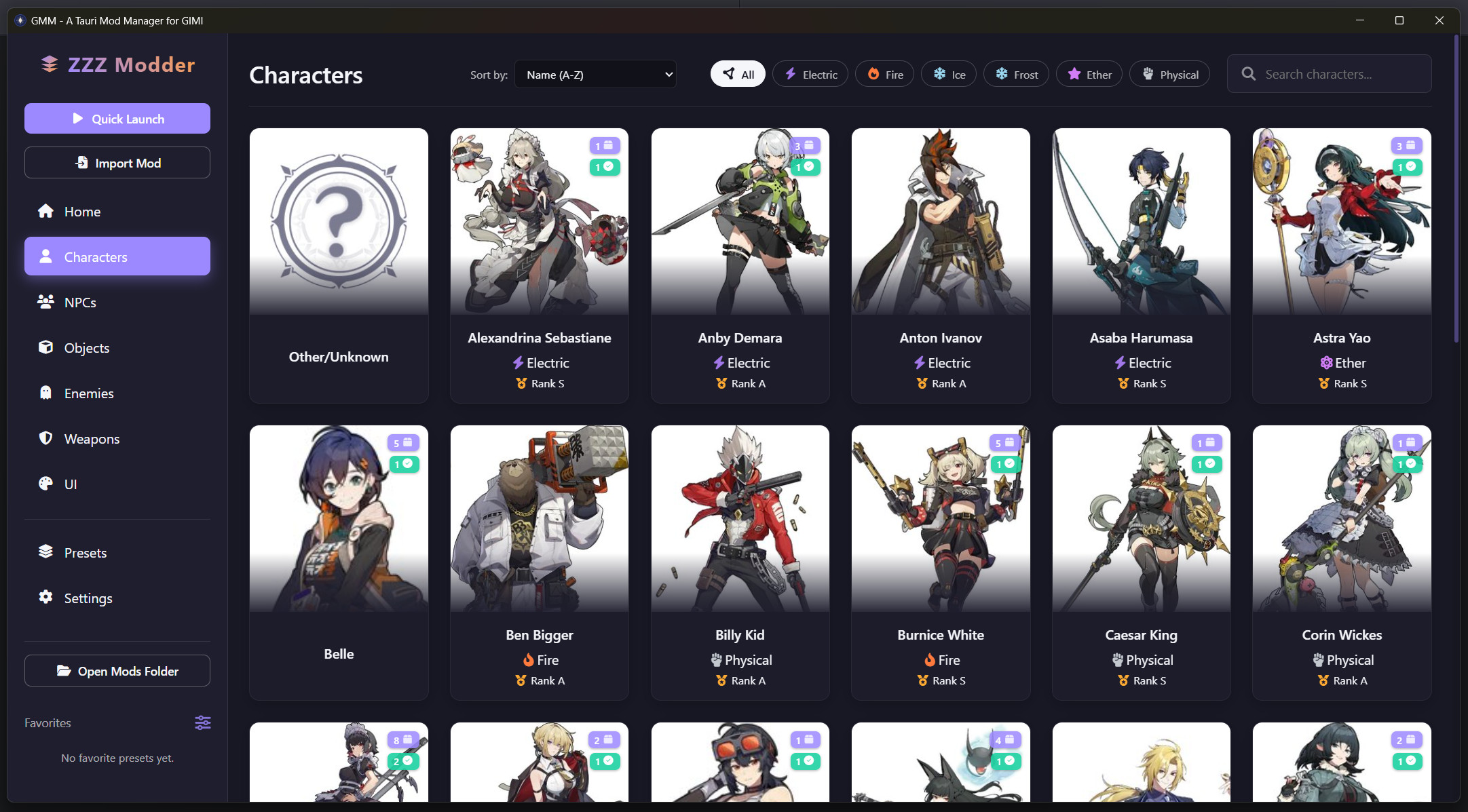 GMM - Mod Manager Modding Tool for Zenless Zone Zero | ZZZ Modding Tools