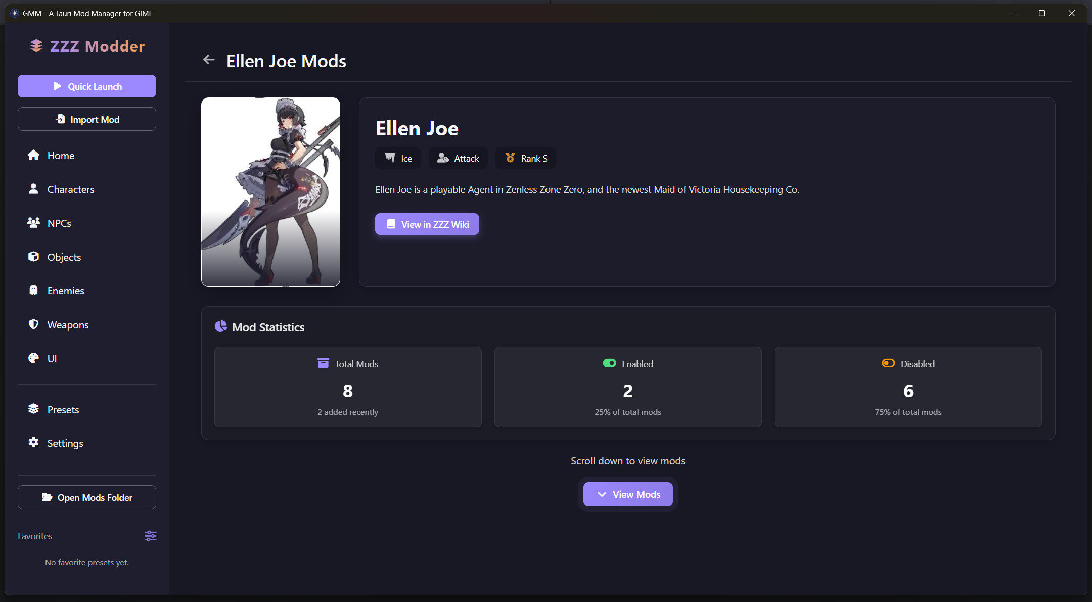 Gmm Mod Manager Modding Tool For Zenless Zone Zero Zzz Modding Tools