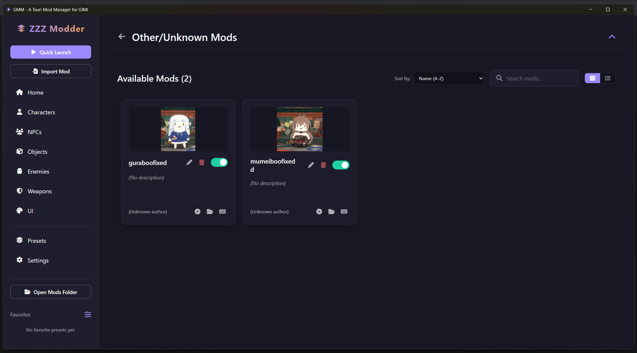 Gmm Mod Manager Modding Tool For Zenless Zone Zero Zzz Modding Tools