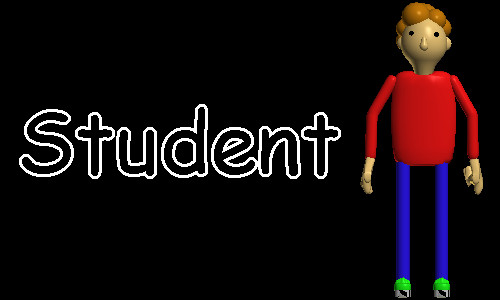 Mid Student Model Recreation (Anim8or) Modding Tool for Baldi's Basics ...