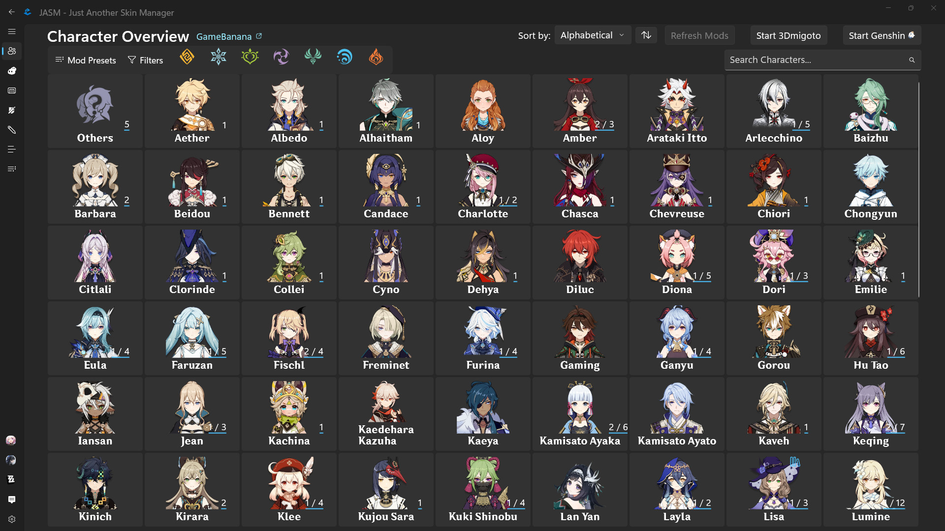 JASM - Just Another Skin Manager Modding Tool for Genshin Impact | GI Modding Tools