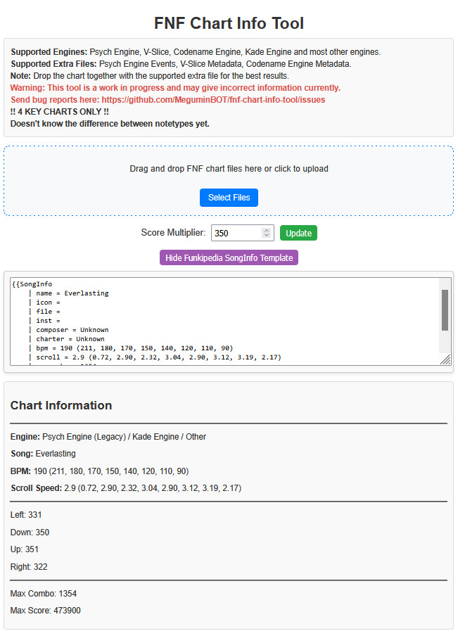 FNF Chart Info Tool Modding Tool for Friday Night Funkin' | FNF Modding ...