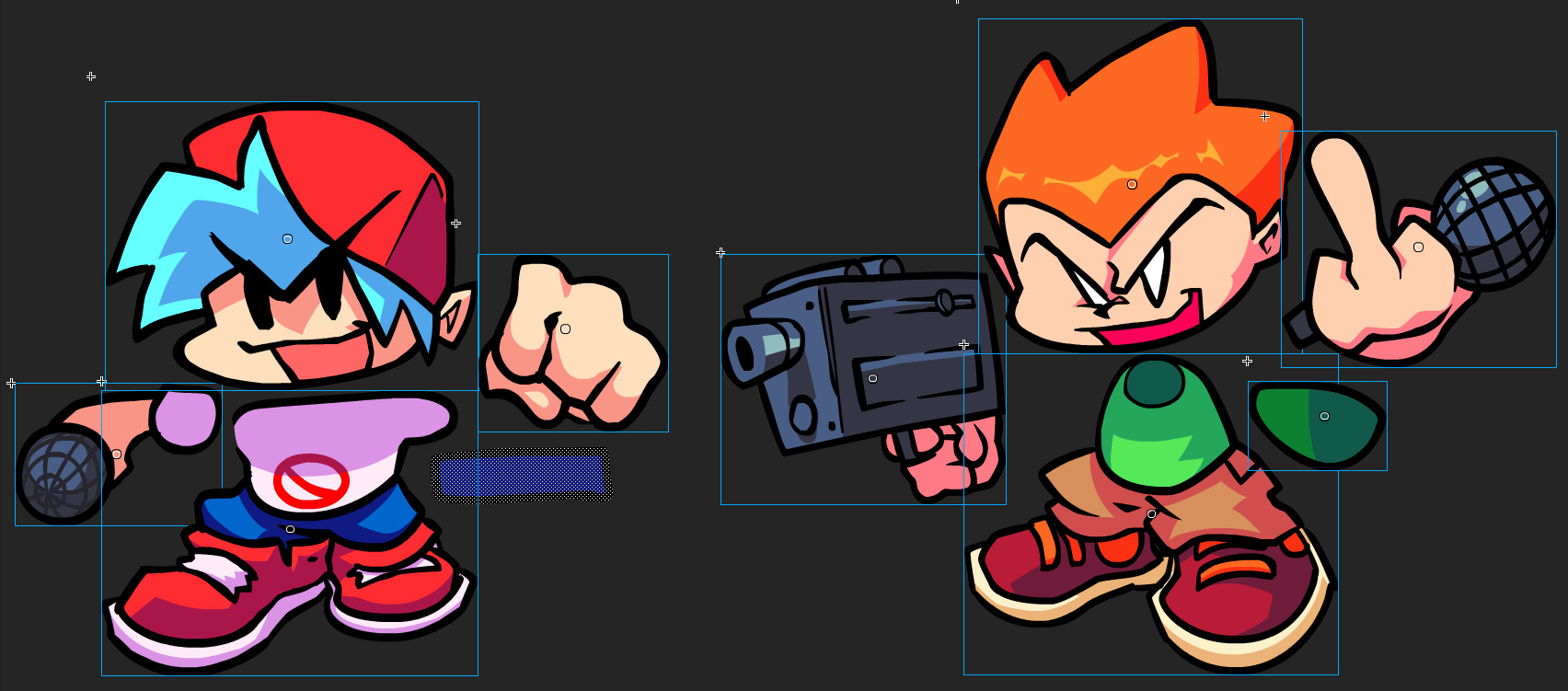 BF & PICO CHEER ANIMS IN SEPARATED PARTS [+FLA] Modding Tool for Friday ...