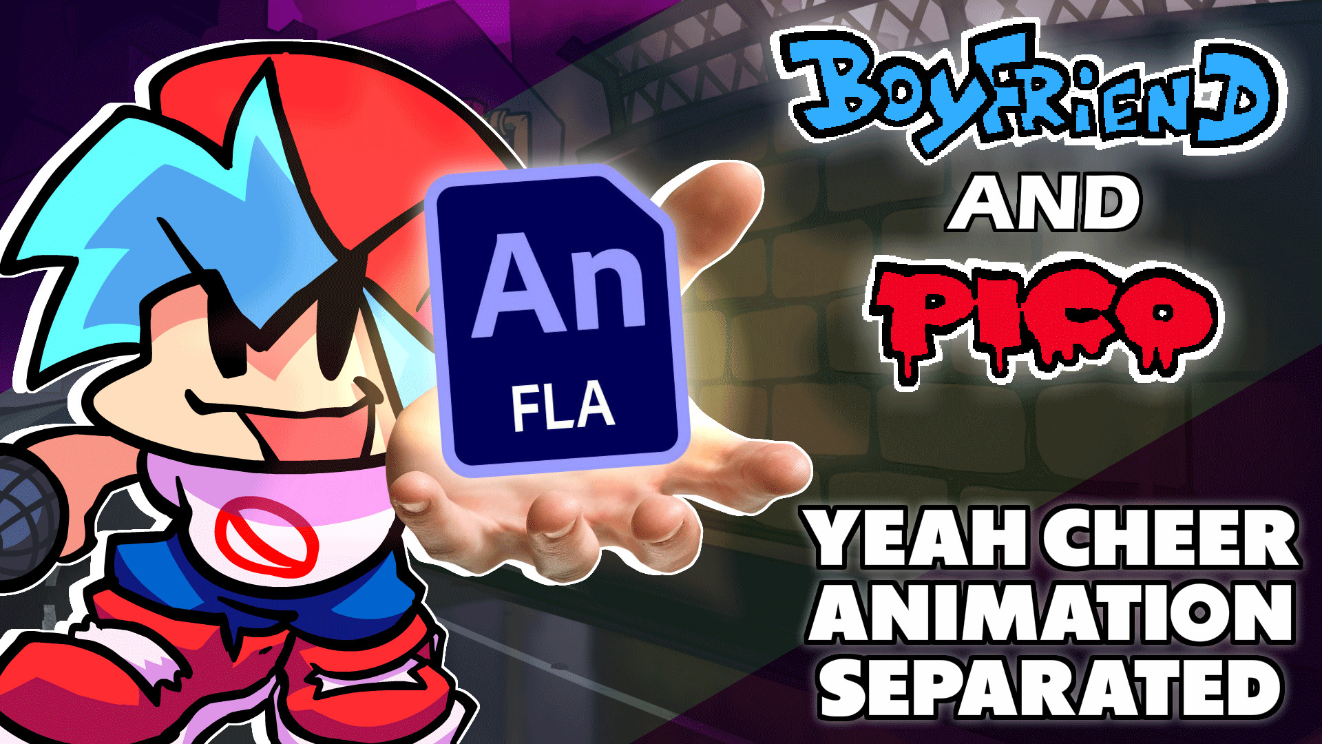 BF & PICO CHEER ANIMS IN SEPARATED PARTS [+FLA] Modding Tool for Friday ...