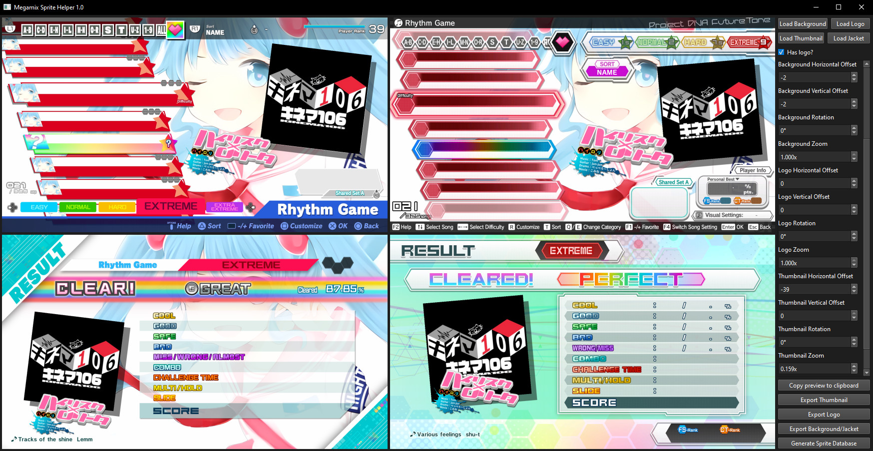 Megamix Sprite Helper Modding Tool for Hatsune Miku: Project DIVA Mega ...