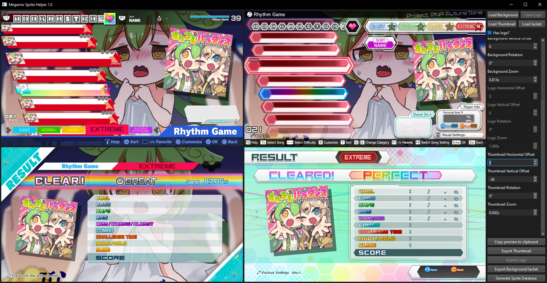 Megamix Sprite Helper Modding Tool for Hatsune Miku: Project DIVA Mega Mix+ | PDMegaMix+ Modding ...