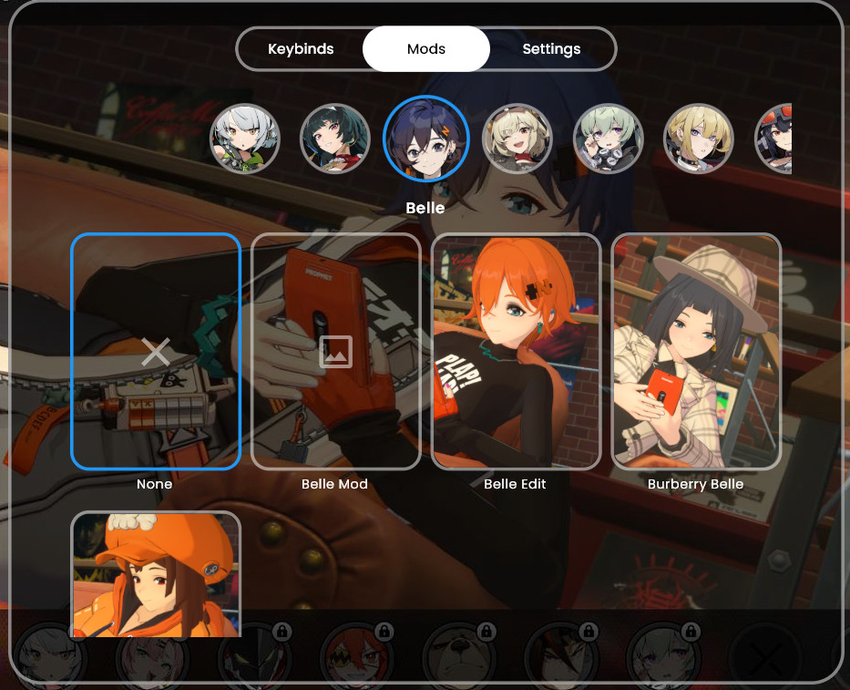 No Reload Mod Manager Skin Selection Modding Tool For Zenless Zone Zero Zzz Modding Tools