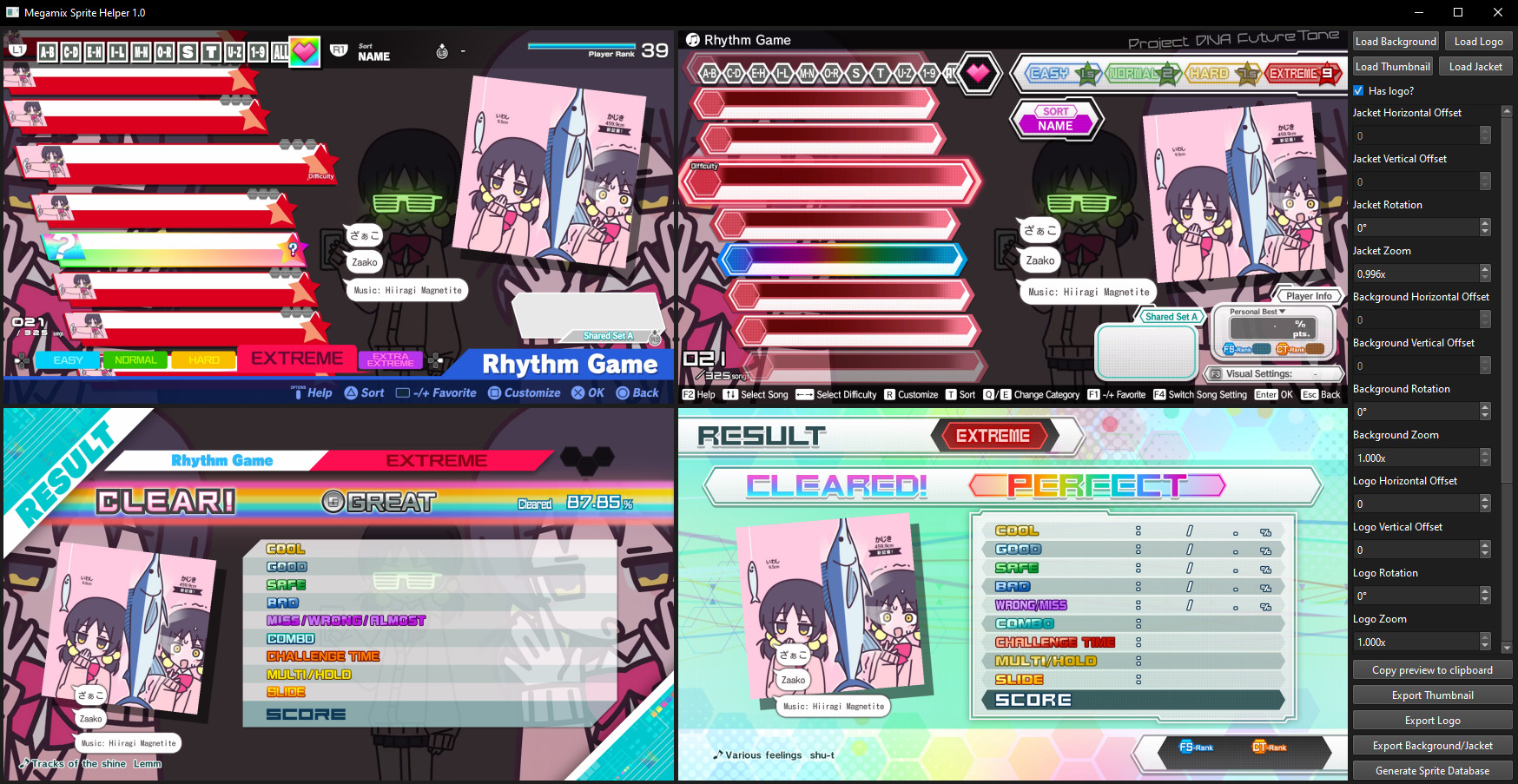 Megamix Sprite Helper Modding Tool for Hatsune Miku: Project DIVA Mega Mix+ | PDMegaMix+ Modding ...