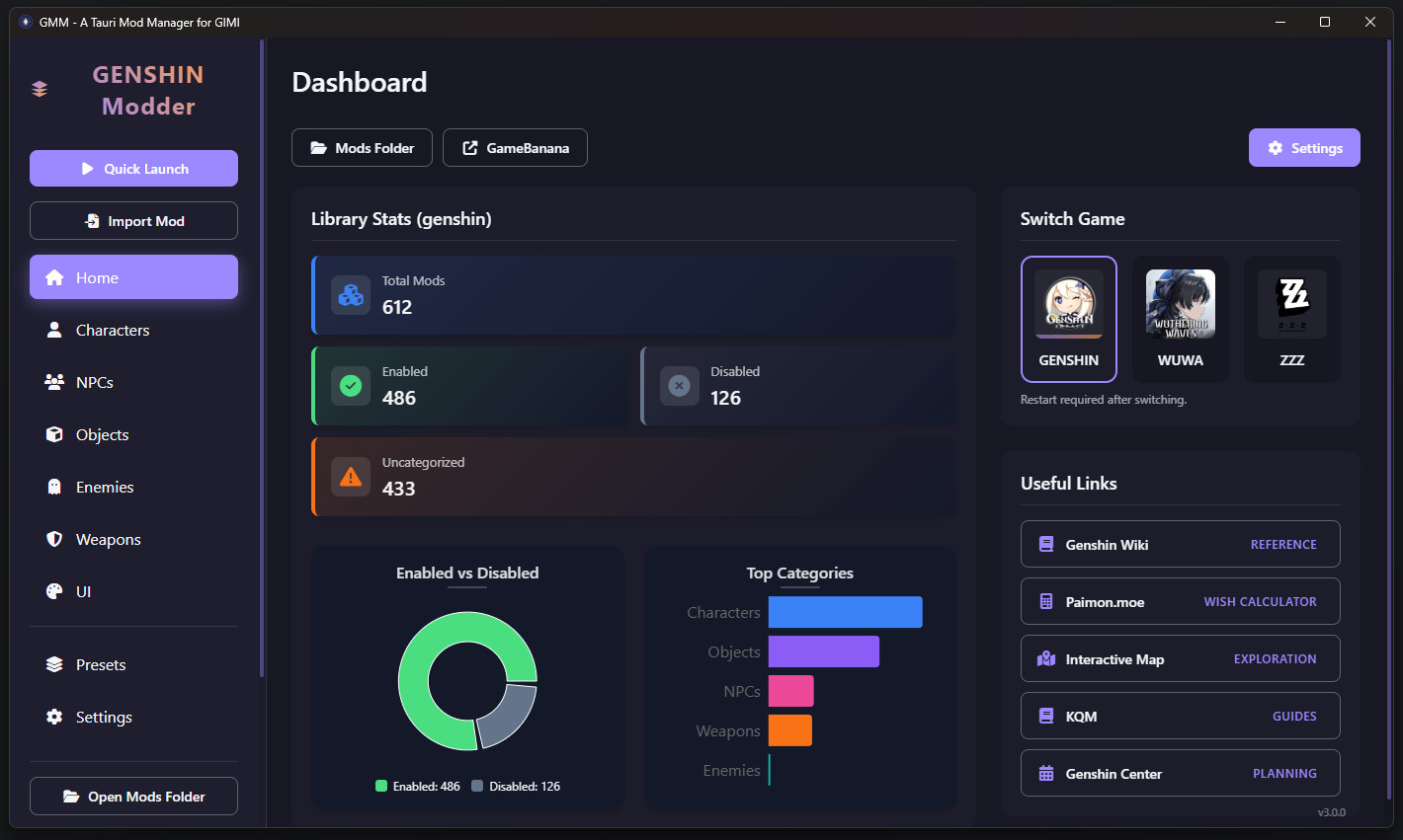 GMM - Mod Manager Modding Tool for Genshin Impact | GI Modding Tools