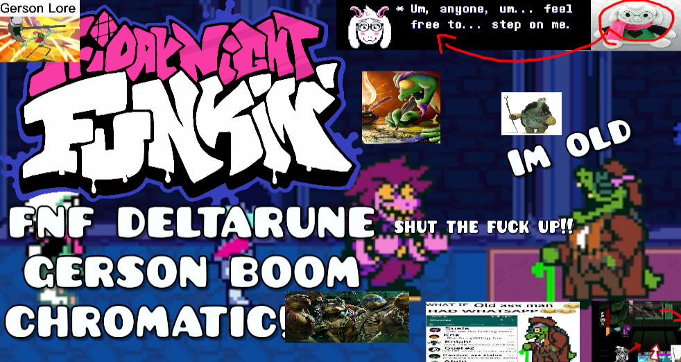 FNF DELTARUNE - GERSON BOOM CHROMATIC Modding Tool for Friday Night ...