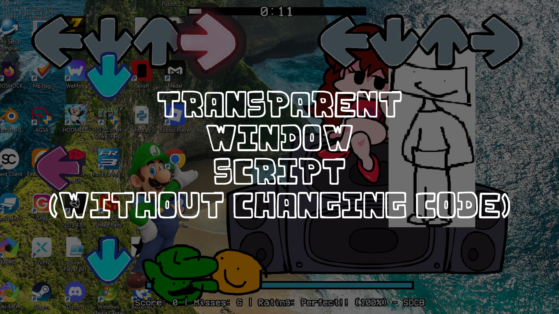 Transparent Window Script (WITHOUT CHANGING CODE) Modding Tool for ...