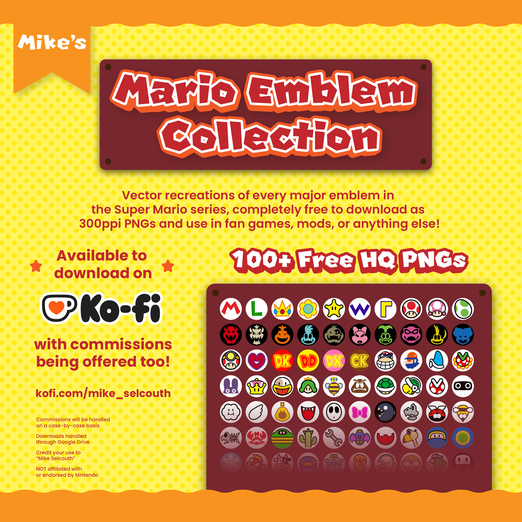 HD Super Mario Character Icons/Emblems Modding Tool for Mario Kart 8 Deluxe | MK8D Modding Tools