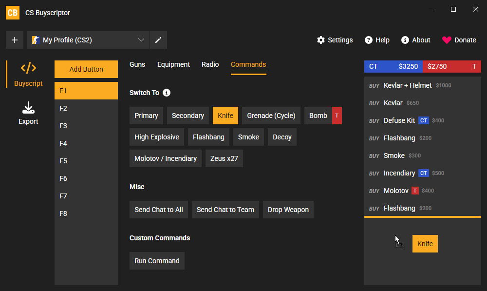 CS Buyscriptor Modding Tool for Counter-Strike 2 | CS2 Modding Tools