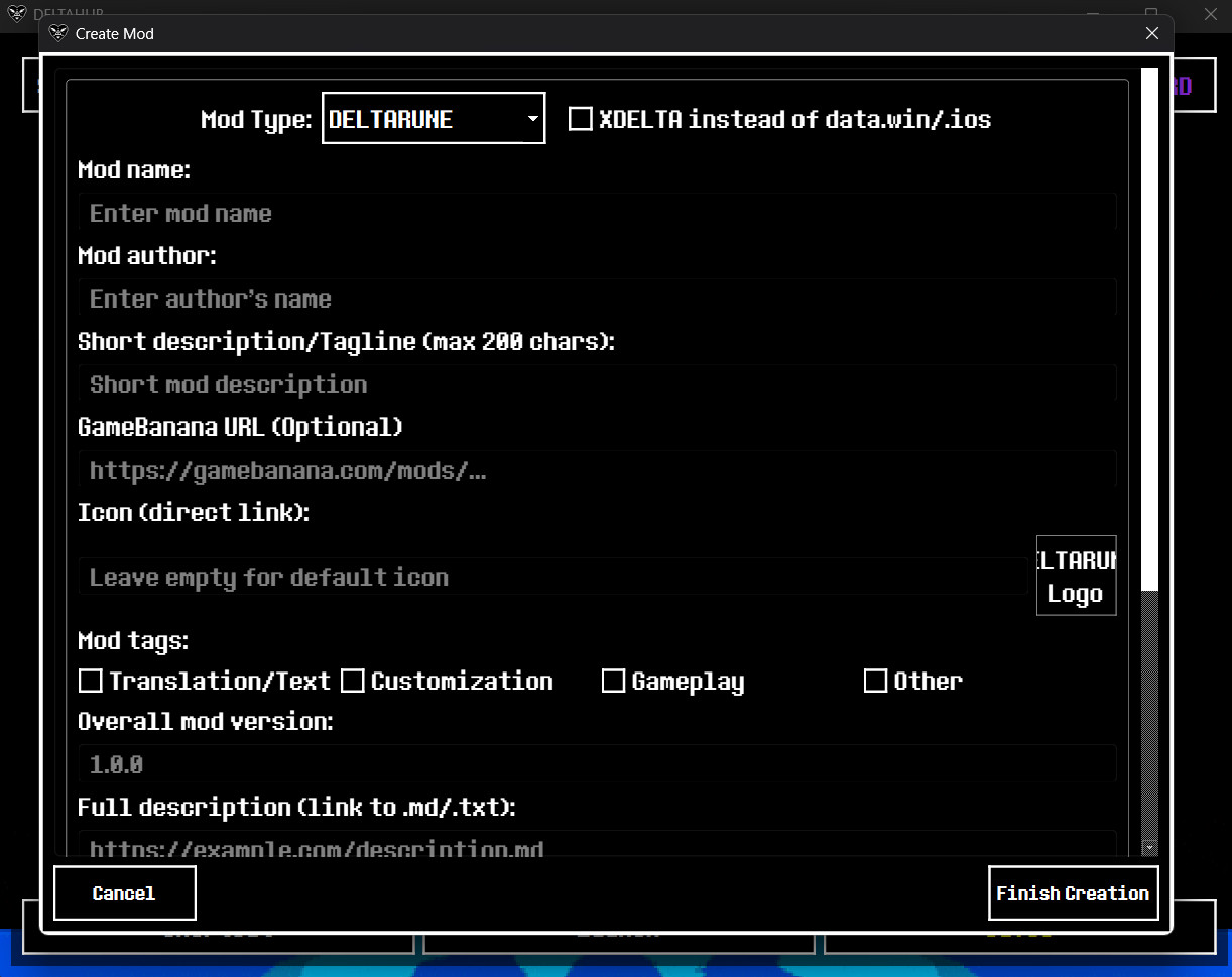 DELTAHUB Modding Tool for Deltarune | DR Modding Tools