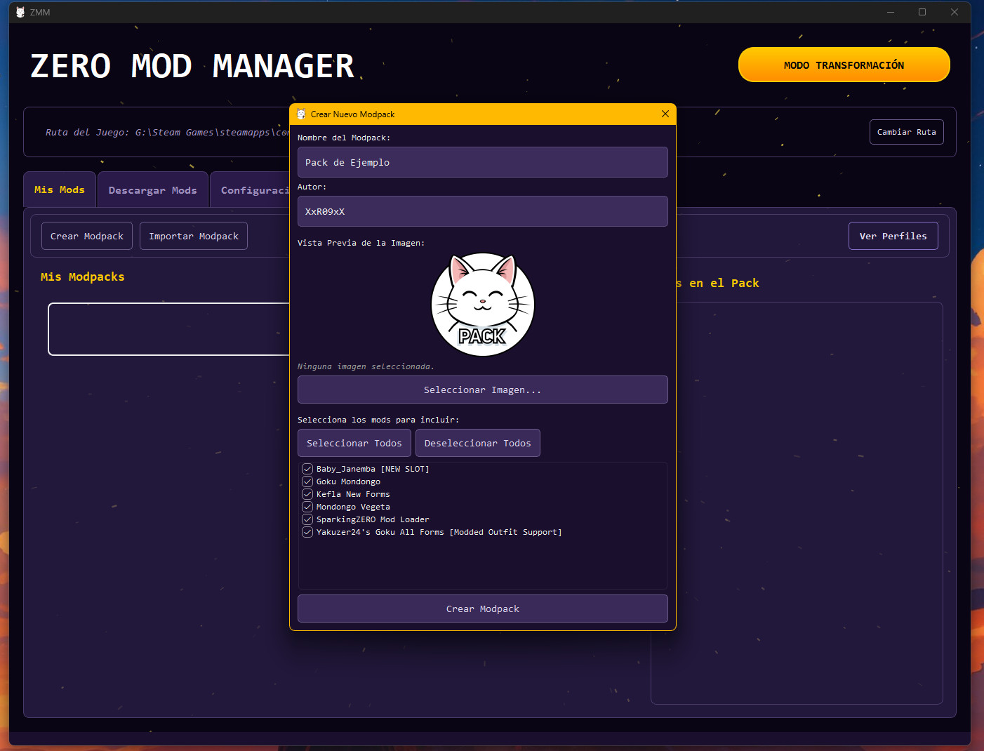 Zero Mod Manager Modding Tool for Dragon Ball: Sparking! ZERO | DBSZ Modding Tools