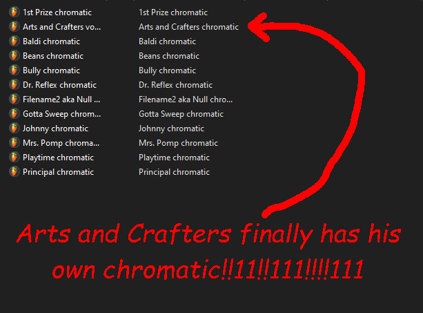 Baldi's Basics Characters Chromatic Scales Modding Tool for Friday ...
