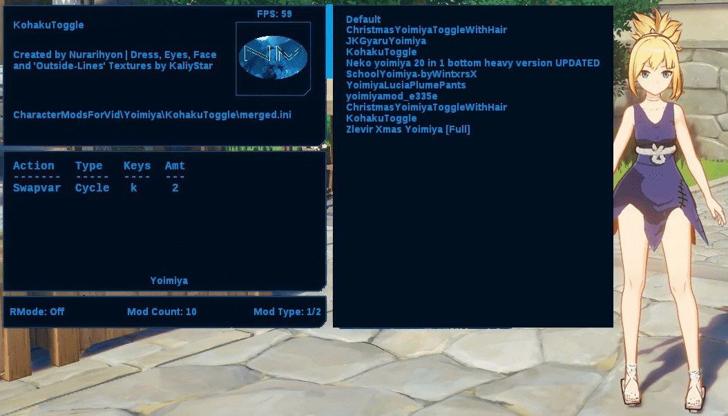 In-Game 'Mod Manager' for GIMI Modding Tool for Genshin Impact | GI Modding Tools