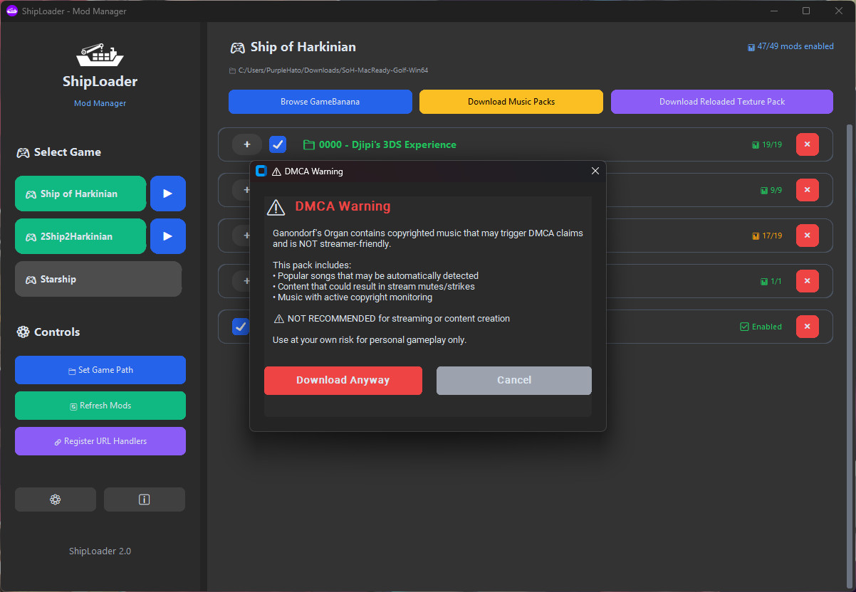 Shiploader Modding Tool for Ship of Harkinian (Ocarina of Time PC Port ...