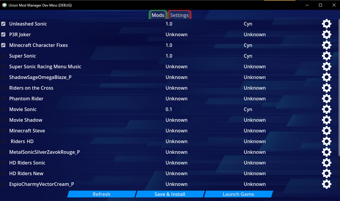 Union Mod Manager Modding Tool for Sonic Racing: CrossWorlds | SR:CW ...