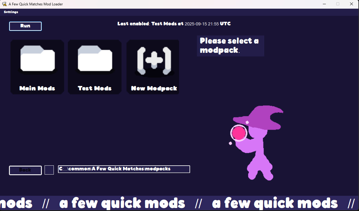 Quickloader GUI Mod Loader Modding Tool for A Few Quick Matches | AFQM Modding Tools