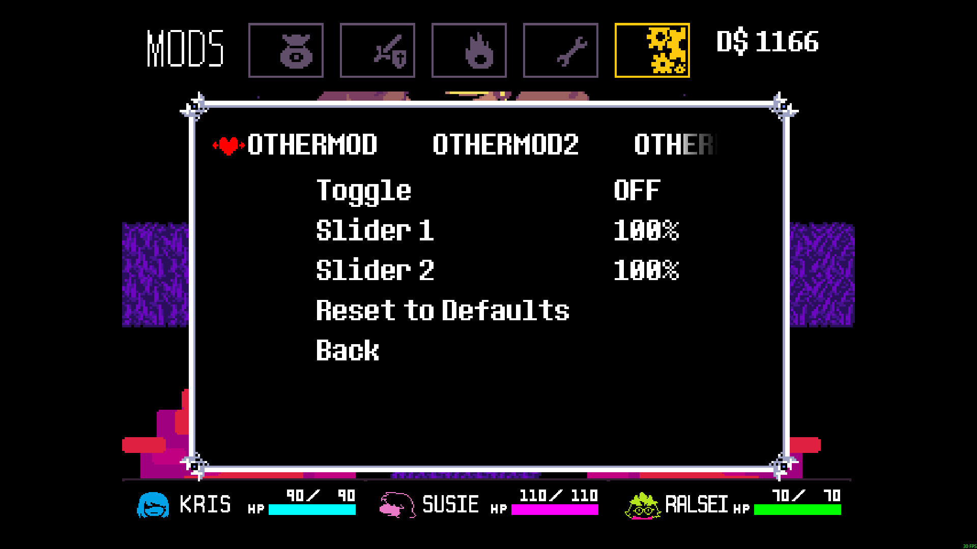 Mod Menu Modding Tool for Deltarune | DR Modding Tools