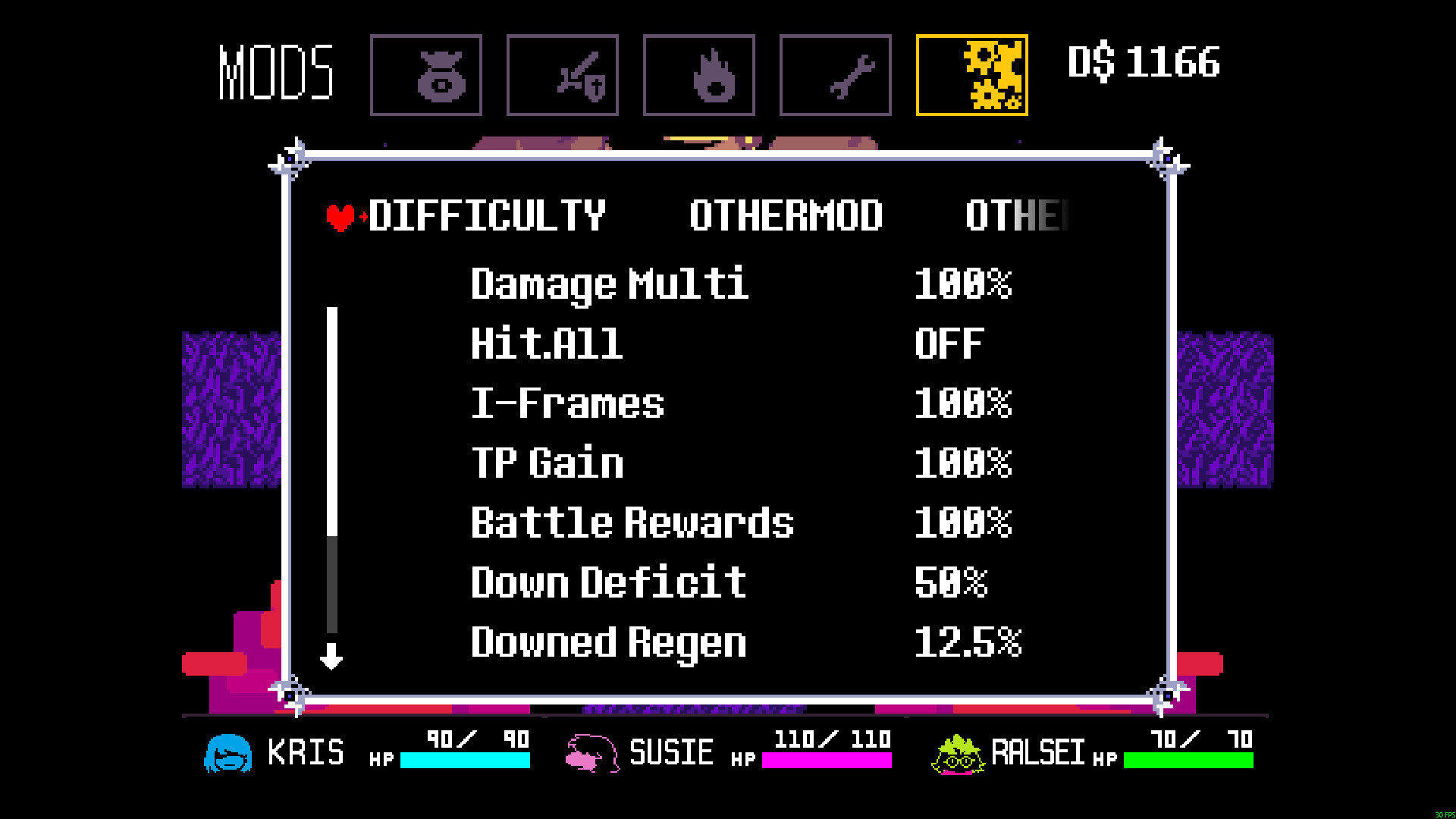 Mod Menu Modding Tool for Deltarune | DR Modding Tools