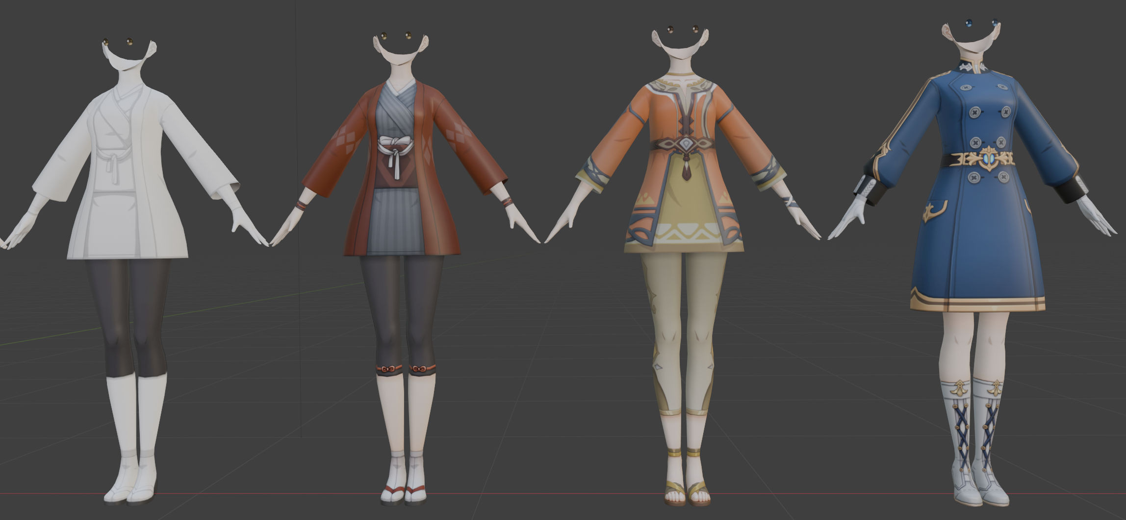 A Set of Different Female NPC Models Modding Tool for Genshin Impact ...