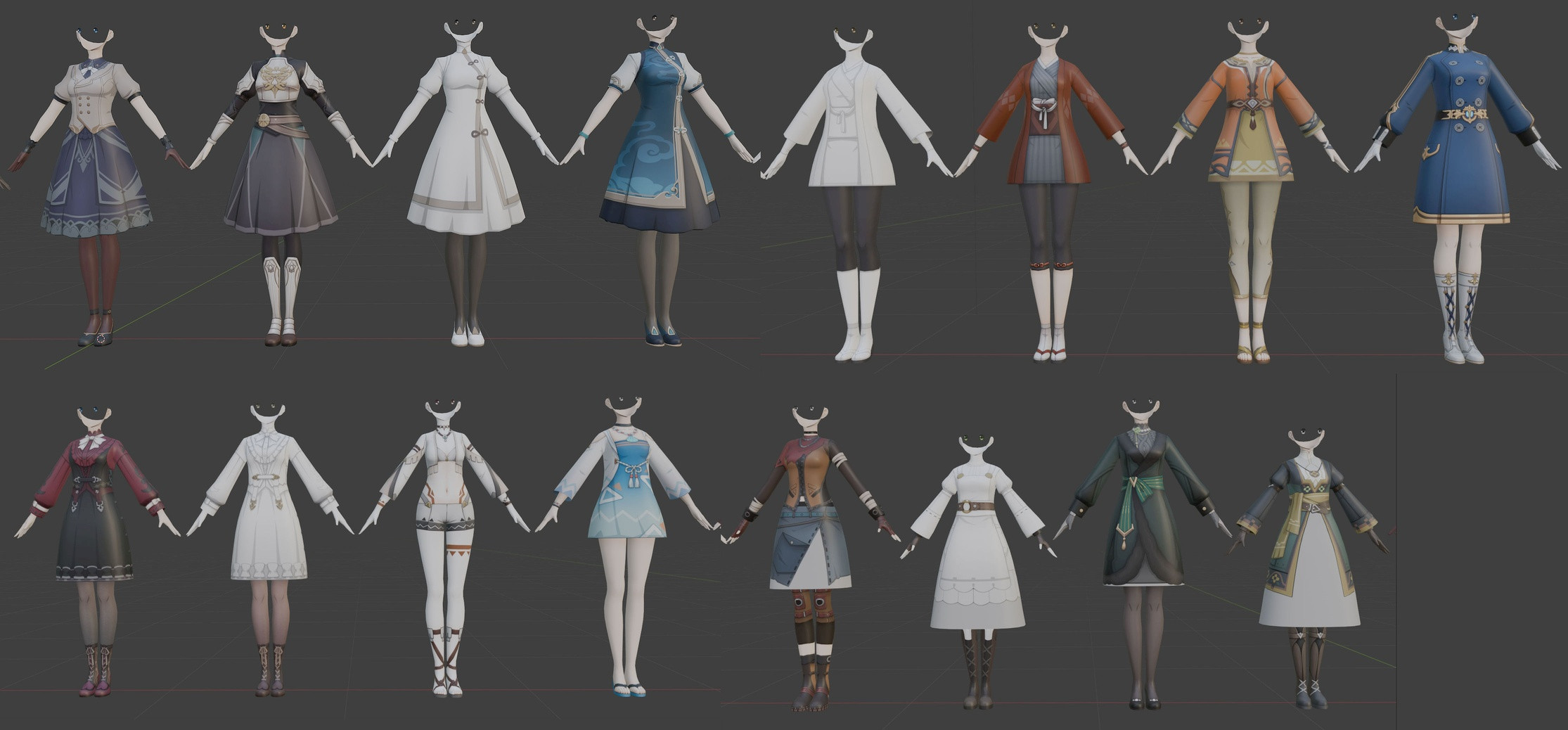 A Set of Different Female NPC Models Modding Tool for Genshin Impact ...