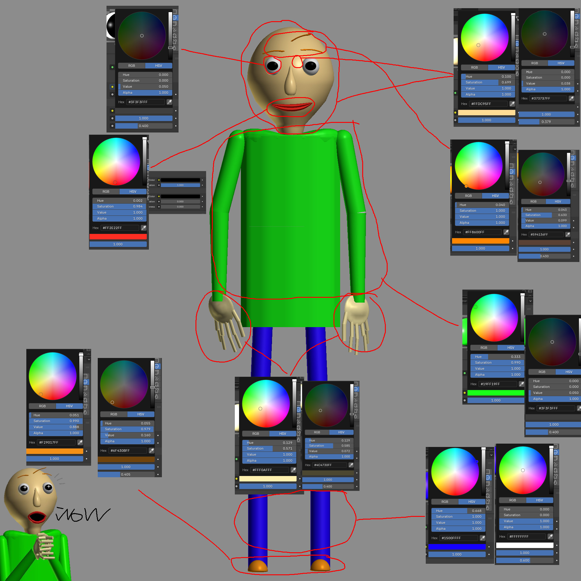 Blender Baldi & Bully (cosmetics) Modding Tool for Baldi's Basics ...