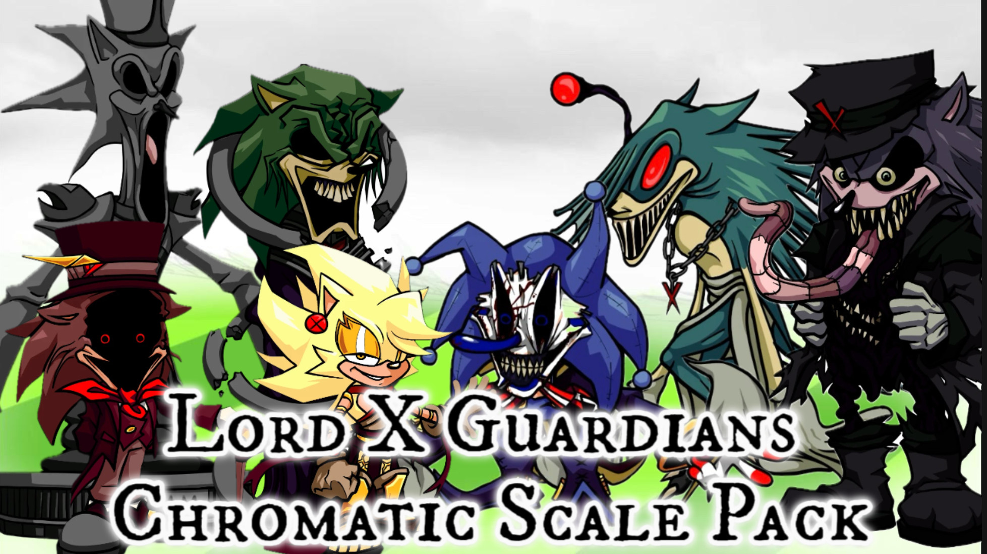 Lord X Guardians Fanmade Chromatic Scale Pack Modding Tool for Friday Night Funkin' | FNF ...