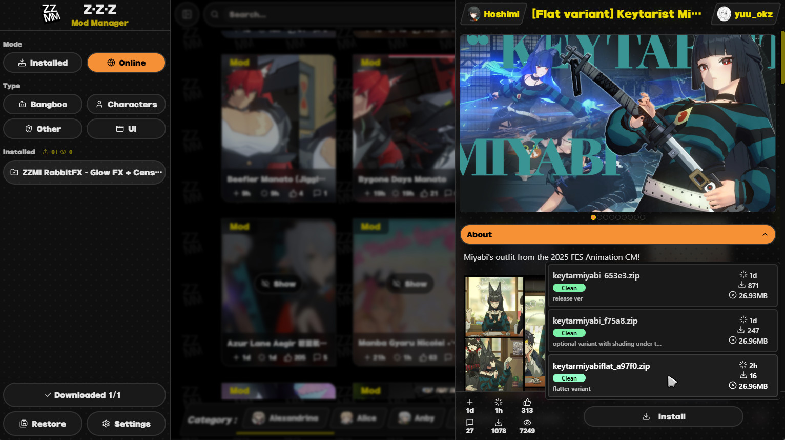Integrated Mod Manager Modding Tool for Zenless Zone Zero | ZZZ Modding ...
