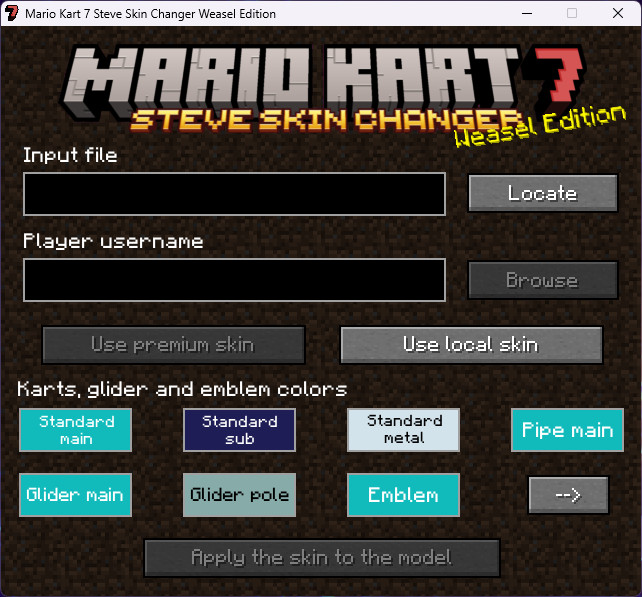 Mario Kart 7 Steve Skin Changer Modding Tool for Mario Kart 7 | MK7 ...