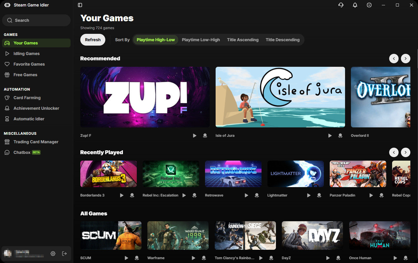 Steam Game Idler Modding Tool for Steam | Steam Modding Tools