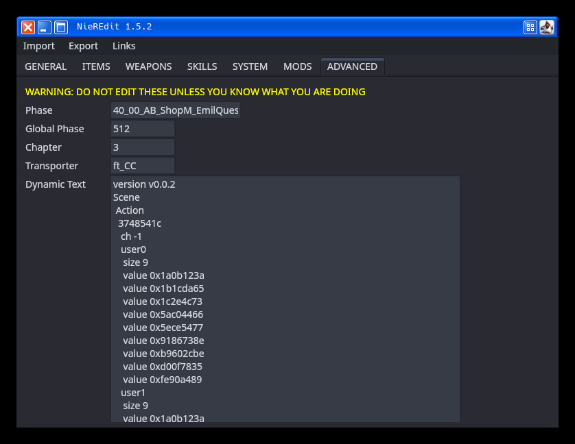 NieREdit - NieR:Automata Save Editor Modding Tool for NieR: Automata ...