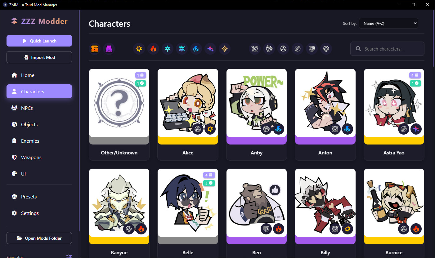 GMM - Mod Manager Modding Tool for Zenless Zone Zero | ZZZ Modding Tools