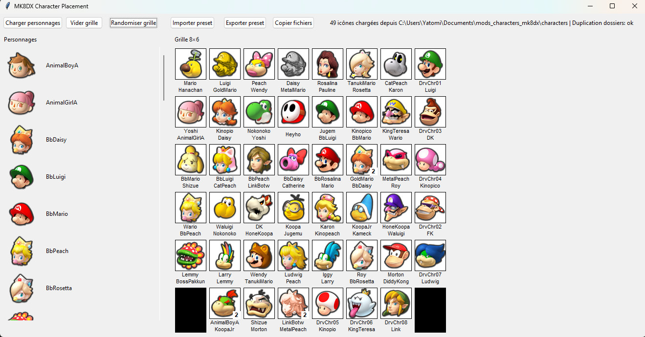 MK8 Deluxe Character Layout Editor Modding Tool for Mario Kart 8 Deluxe ...