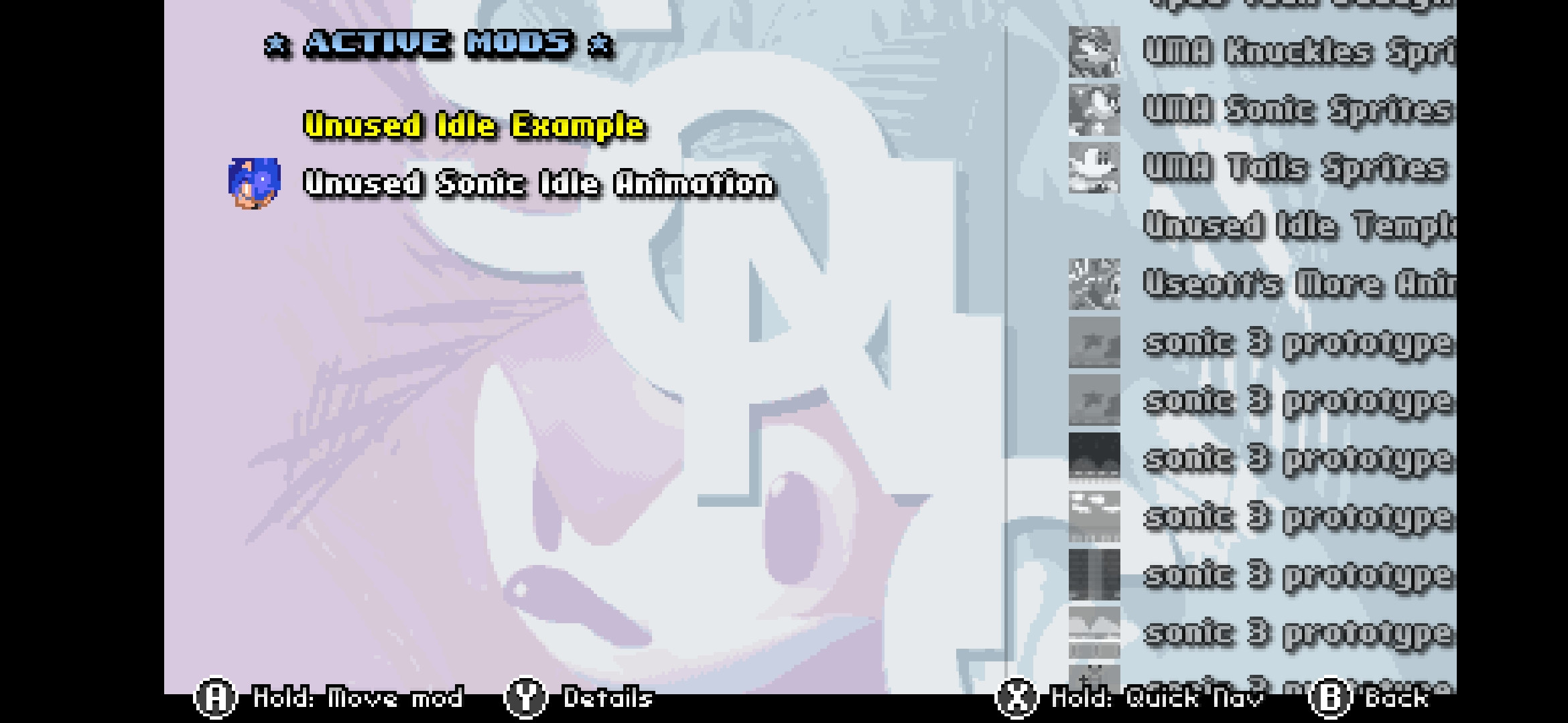 Unused idle template Modding Tool for Sonic 3 A.I.R. | S3AIR Modding Tools