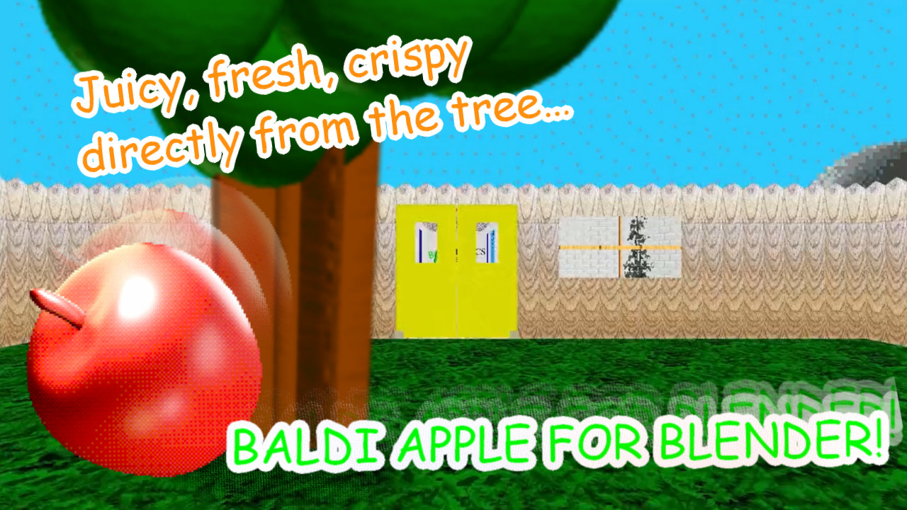 BALDI'S APPLE FOR BLENDER! Modding Tool for Baldi's Basics | Baldi ...