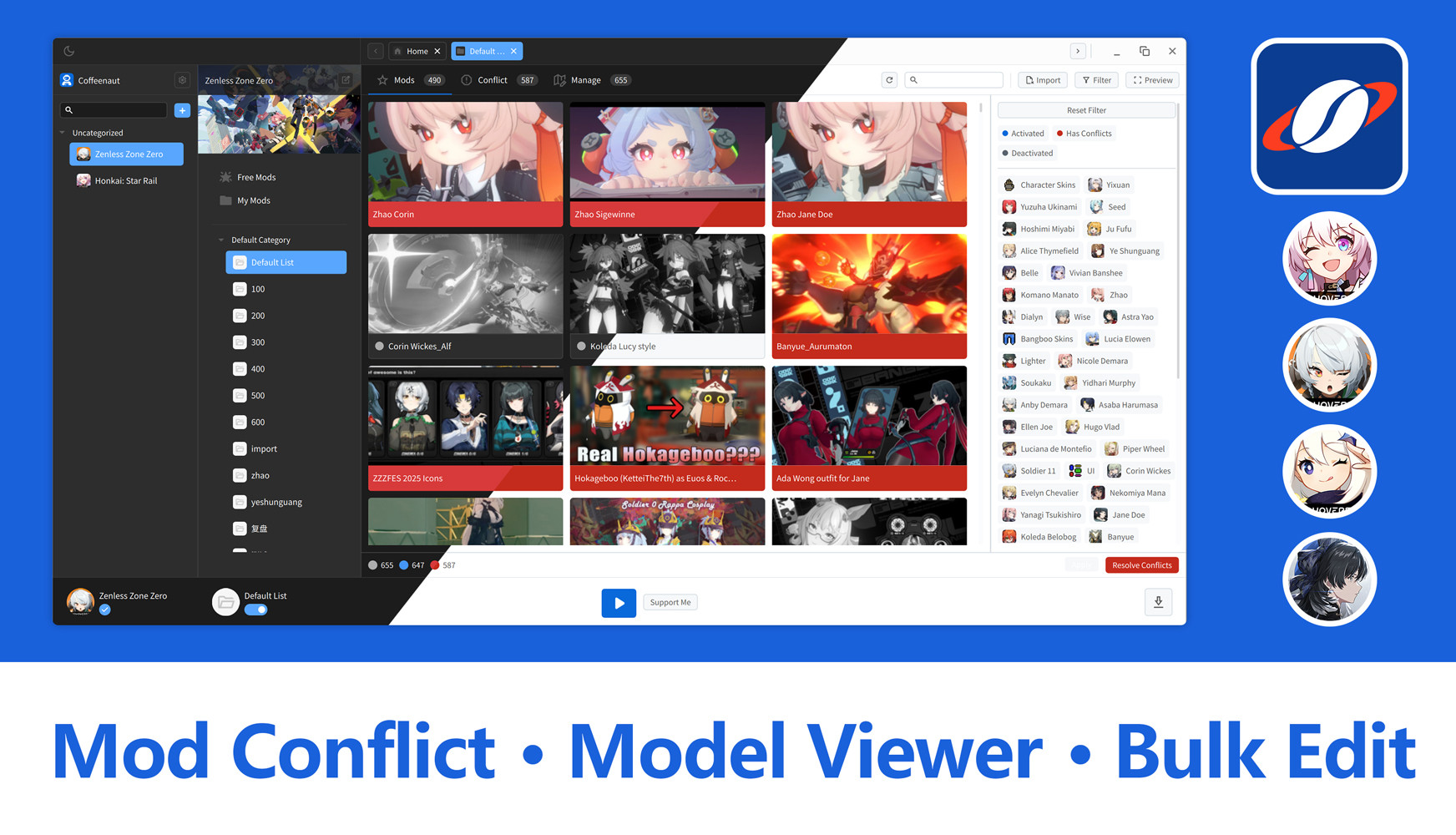 Mod Manager Pro: Browse, Batch, Resolve Modding Tool for Wuthering ...