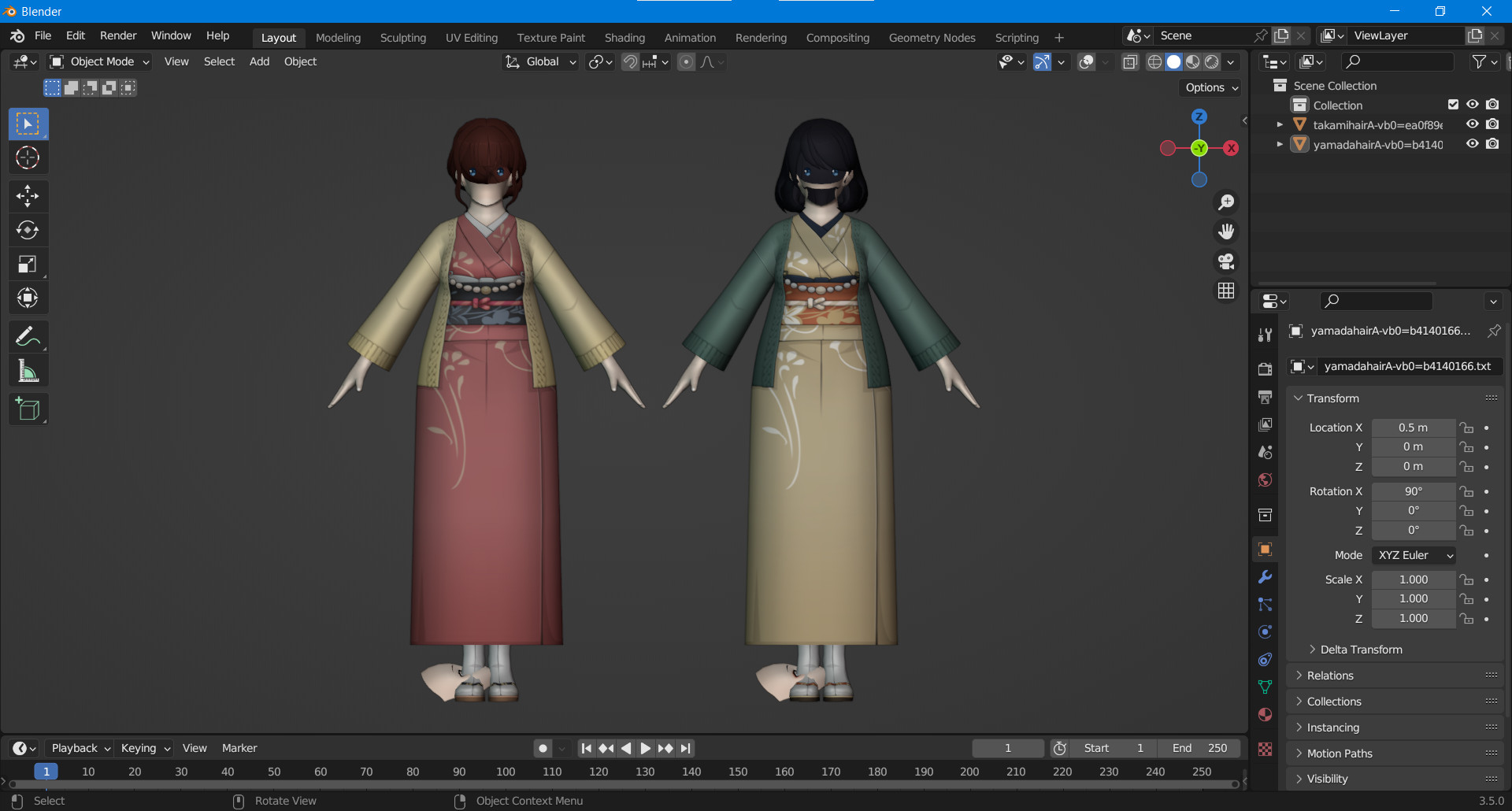 Genshin Impact Female Inazuma NPC Models Modding Tool for Genshin ...