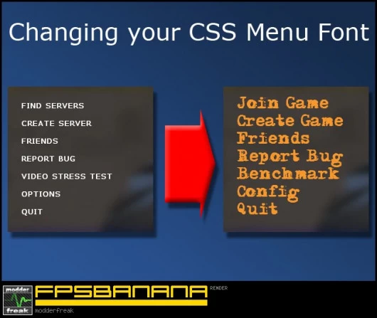 Changing CS:S Menu Font Tutorial for Counter-Strike: Source | CS:S Tutorials