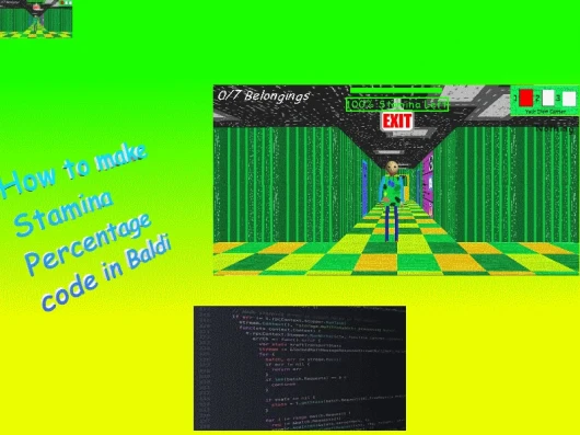 How to make stamina percentage in Baldi's Basics Tutorial for Baldi's Basics | Baldi Tutorials