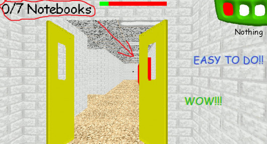 How to make Swinging Doors open at 0 Notebooks Tutorial for Baldi's Basics | Baldi Tutorials
