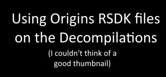 Using Origins RSDK files on the Decompilations Tutorial for Sonic CD ...